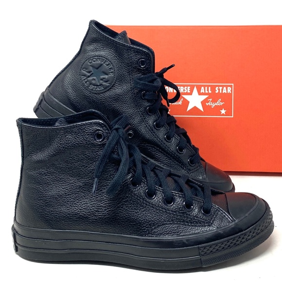 Converse | Shoes | Converse Chuck 7 Shoes High Top Leather Black Womens ...